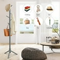 Giantex Wooden Coat Rack Standing, Coat Tree w/2 Adjustable Height ...