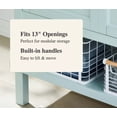Small Wire Milk Crate Storage Basket with Wood Handles, 13-Inch Cube ...
