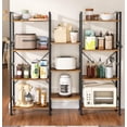 JessieMal Triple 4 Tier Bookshelf, Bookcase with 11 Open Display ...