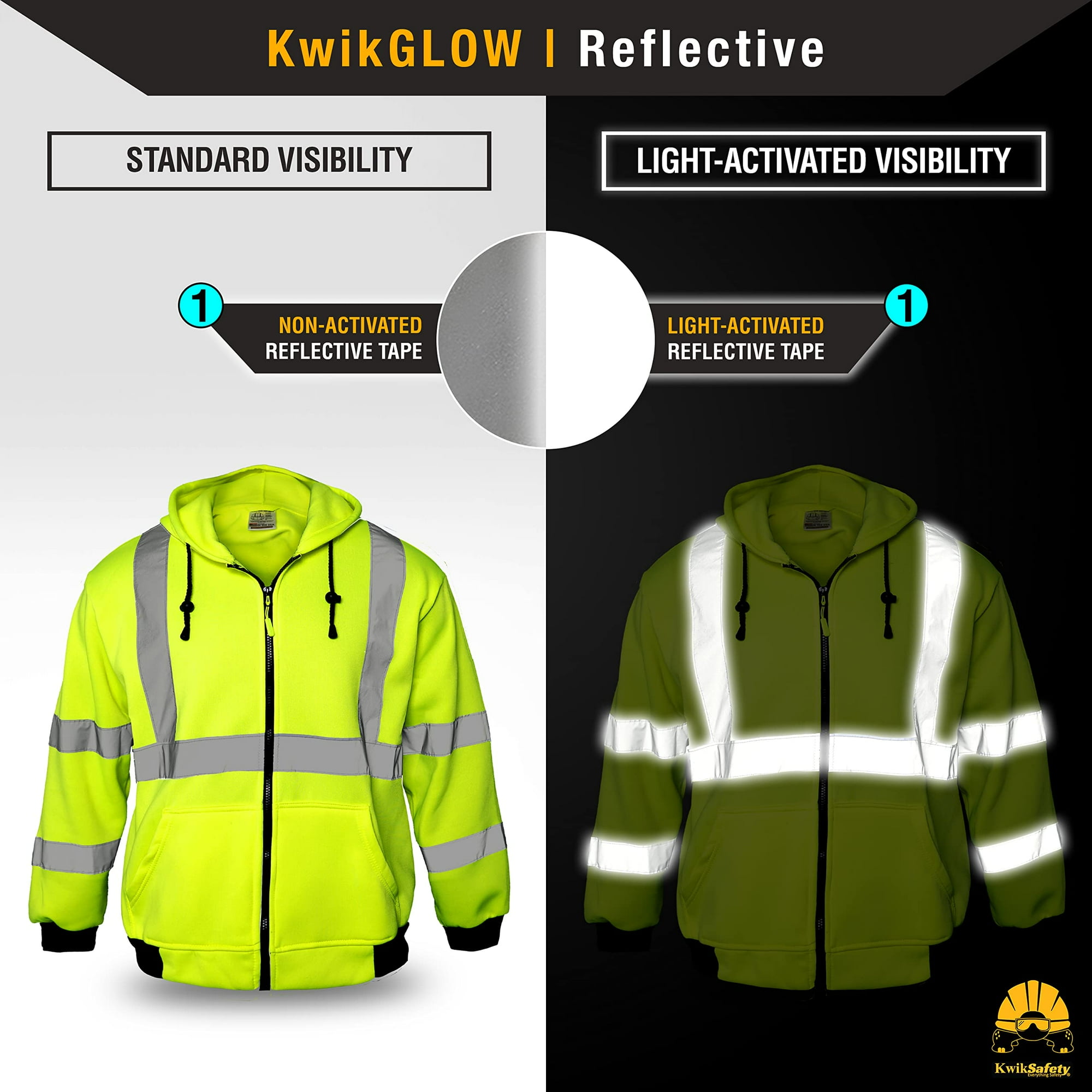 Winter Safety Coats Reflective Yellow