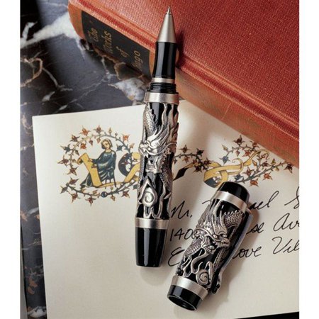 Twin Dragons Pewter Pen Design Toscano Pens Dragon Dragon Pen Dragon ...