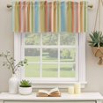 2 Pack Vertical Stripes Valance for Window Minimalist Modern Terracotta ...