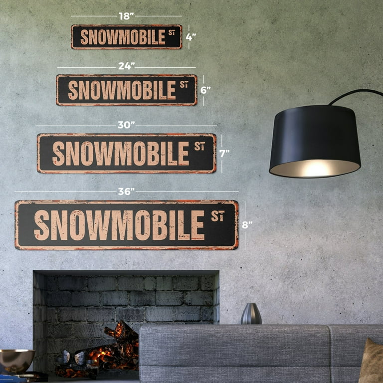 Vintage Snowmobile Sign