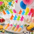 24-Cavity Reusable Plastic Popsicle Molds with Sticks, Set of 3 ...