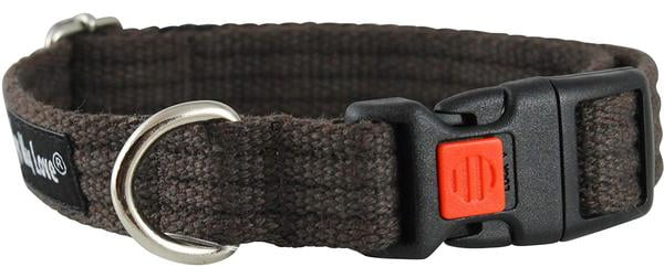 Cotton Web Adjustable Dog Collar with Locking Device 4 Sizes Brown ...