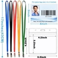 4x3 Name Tags Badge Holder with Lanyard 50 Horizontal ID Badge Holder ...