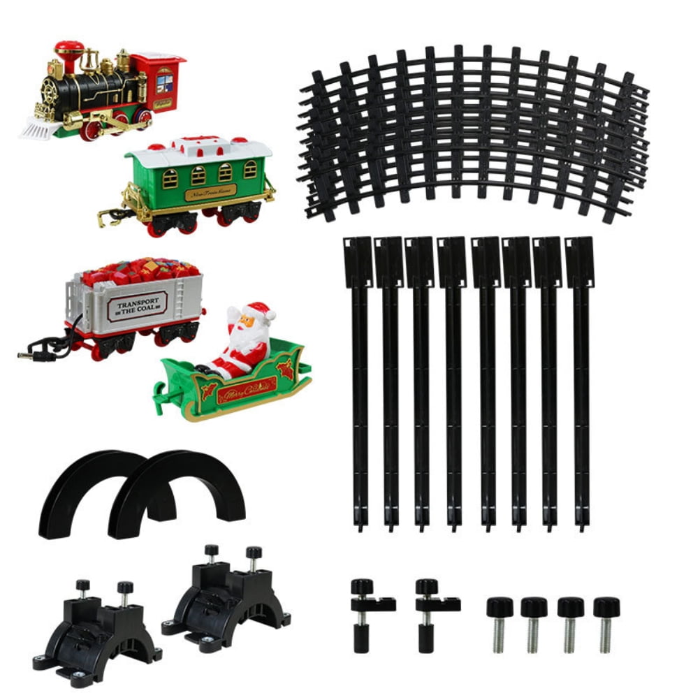 Buy Christmas Train Set with Sounds and Lights Electric Rail Car Toy ...