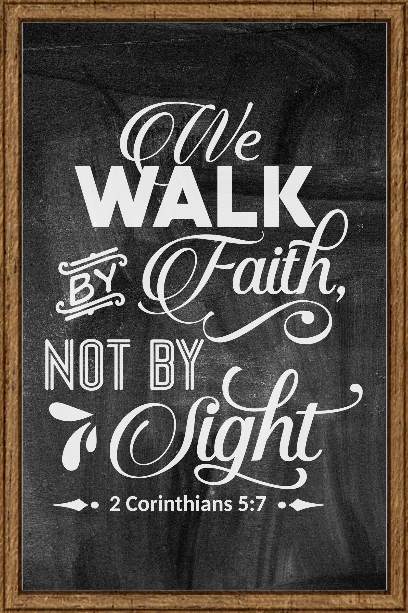 We Walk By Faith, Not By Sight 2 Corinthians 5:7 Bible Jesus Tin Sign ...