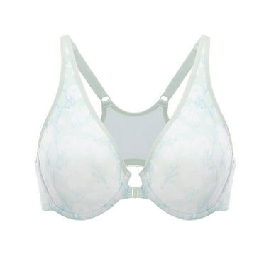 DELIMIRA Women's Front Closure Full Coverage Lace Underwire Racerback ...
