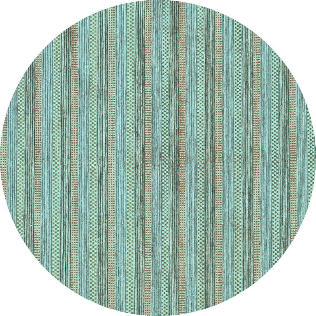 Ahgly Company Indoor Round Abstract Light Blue Modern Area Rugs, 4 ...