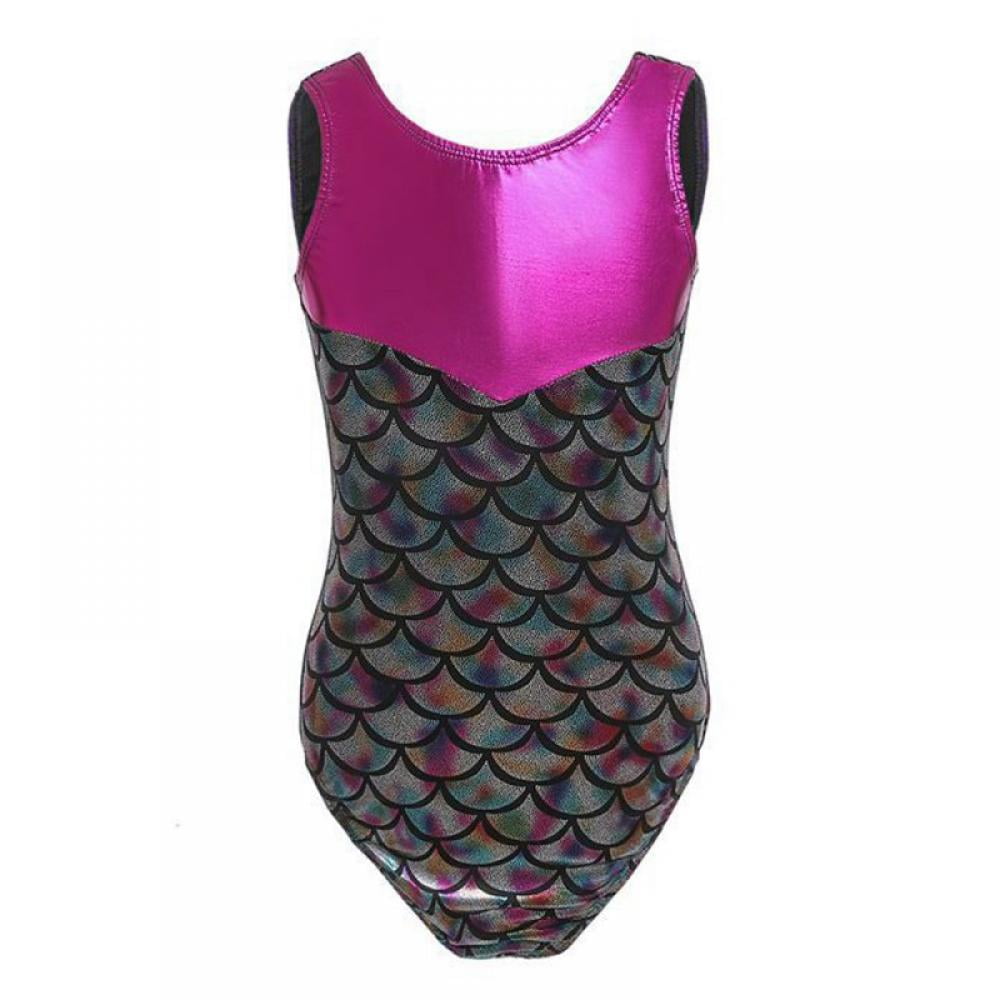 Little Girls One-Piece Gymnastics Leotards, Big Girls Sleeveless ...
