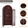 5-Tier Arched Farmhouse Pantry, 2-Door Cupboard with Adjustable Shelf ...