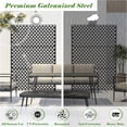 Gzxs Metal Outdoor Privacy Screen, Freestanding Outdoor Divider ...