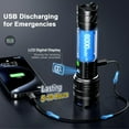 Rechargeable Flashlights 10000 High Lumens Single One Mode Super Bright ...
