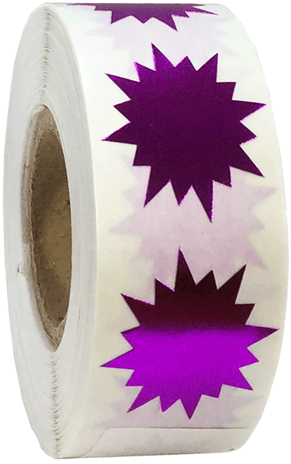 Color Coding Burst Labels Metallic Purple Starburst Design 1 Inch 500 ...