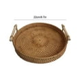 Storage Rack Round Serving Tray Hand Woven Rattan Tray Serving Tray ...