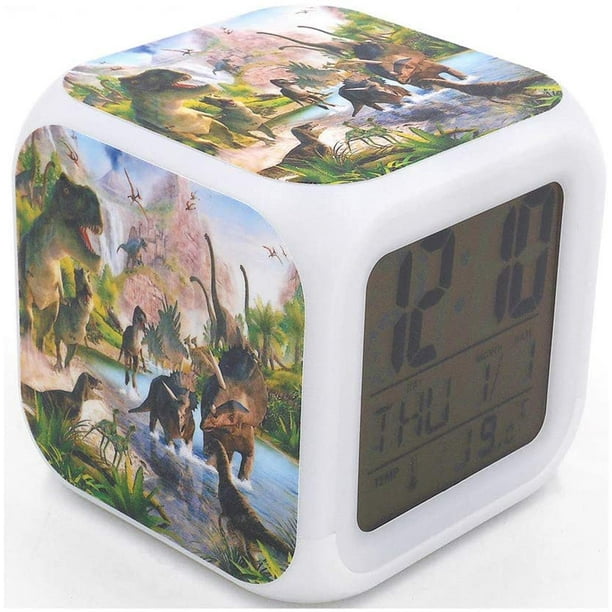 BoWay 3＂Desk & Shelf Clock Dinosaur Tyrannosaurus Rex Pterosaur ...