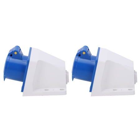 Single-Phase Industrial Power Socket, 2Pcs 3-Pin Single-Phase 3-Pin ...