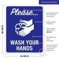 Hand Washing Sign, Please Wash Your Hands Sign, - Walmart.com