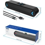 Lenrue Computer Speakers Wired USB-Powered 10W Stereo Soundbar with RGB ...