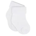 Onesies Brand Neutral Snug-fit Jersey Cuffed White Bootie Socks, 12 ...
