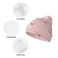Lsque Pig Polka Dot Pattern Knitted Beanie, Unisex Winter Hat, Knit Hat ...