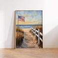 Affixzi American Flag Beach Print: Patriotic Coastal Wall Art, Unframed ...