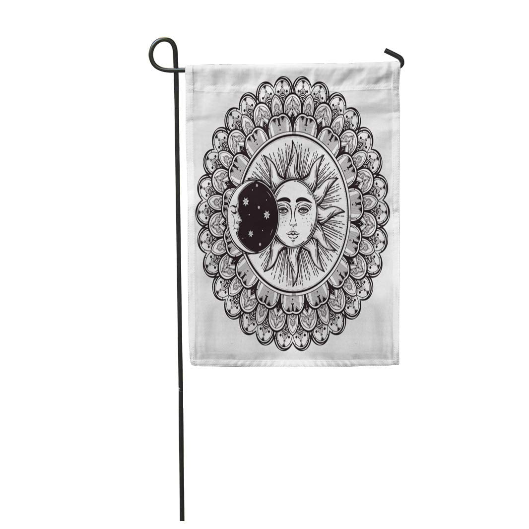 SIDONKU Moon Sun Eclipse Mandala Round Mayan Aztec Celestial Boho ...