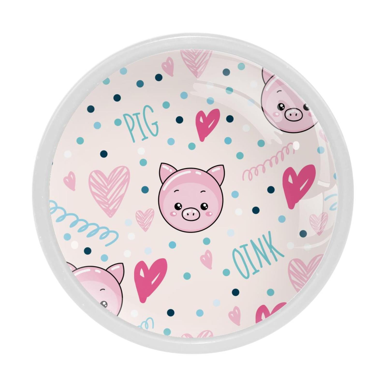 4 Pcs Cartoon Pig Knobs for Kitchen Cabinet Cupboard Dresser Bookcase ...