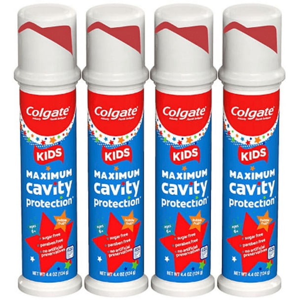 Colgate Kids Toothpaste Pump, Maximum Cavity Protection, Bubble Fruit ...