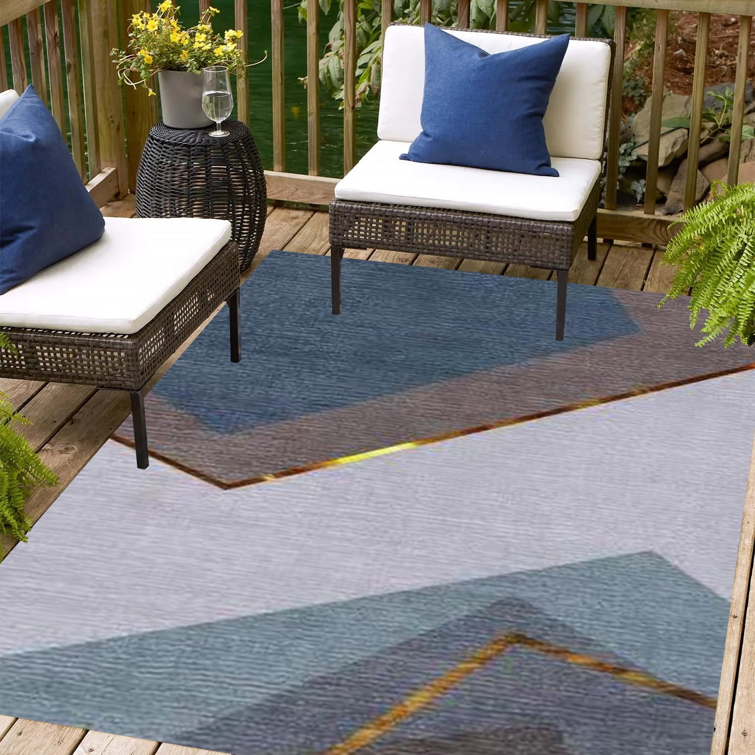 JML Outdoor Rug Waterproof Mat 6'x9' for Patios Camping - Walmart.com