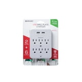 Merkury Innovations 3.1A USB Wall Charger 6-Outlet Extender with 2 USB ...