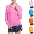 Admvng Womens Plus Size Jacket Hooded Sun Protection Long Sleeve ...