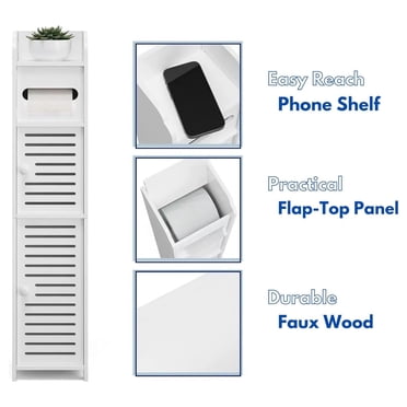 Zimtown Small Bathroom Corner Cabinet with Door and Storage Shelf ...