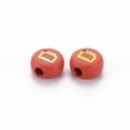 50g Opaque Mixed Color Acrylic Beads Metal Enlaced Flat Round with ...