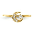 14K Yellow Gold Cubic Zirconia Moon Ring Size 7 - Walmart.com