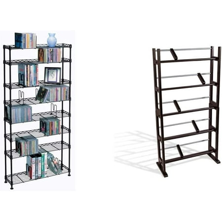 Hantdan 3020 Maxsteel 432 CD/228 DVD/114 VHS/ 8-Tier Media Rack (Black ...