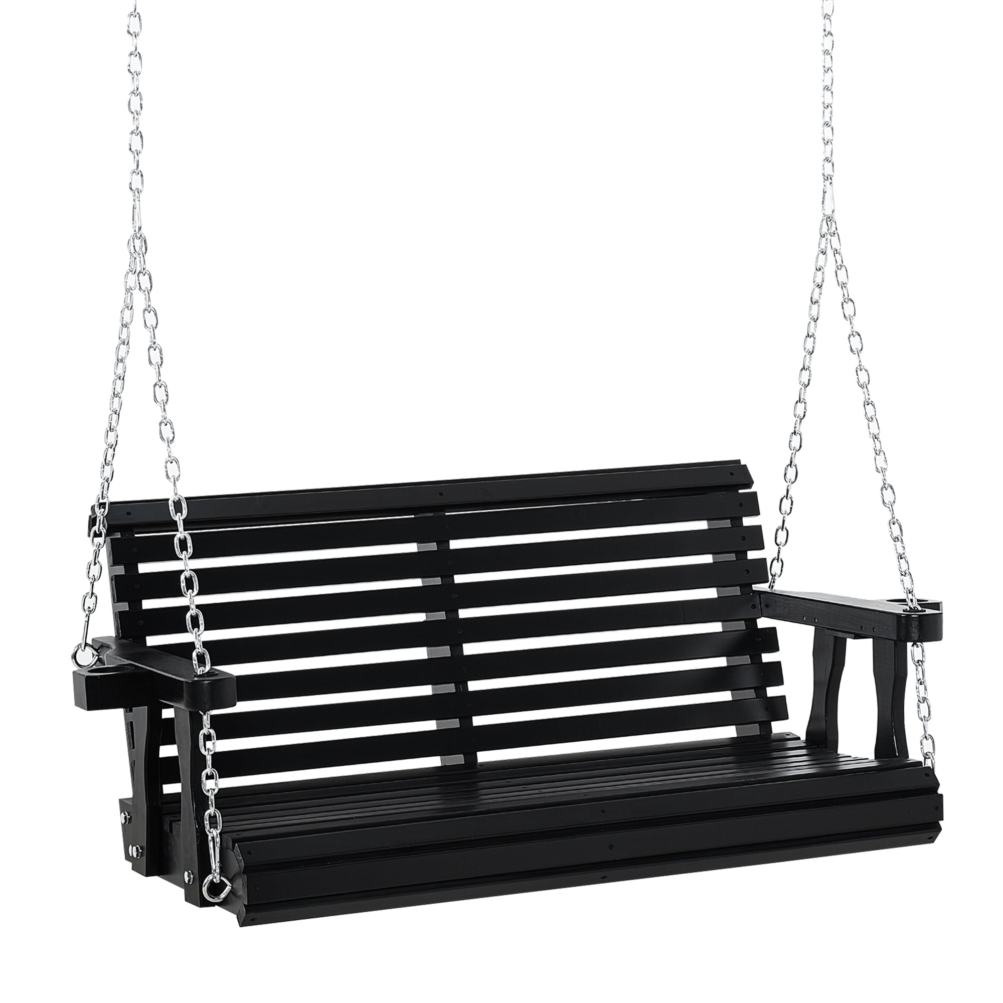 Click here for Outsunny 2 Seater Porch Swing Wooden Patio Swing C... prices