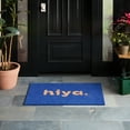 TOWN & COUNTRY TERRA Hiya Painted Welcome Outdoor Door Mat, Natural Coir, Heavyweight, Non-Slip ...