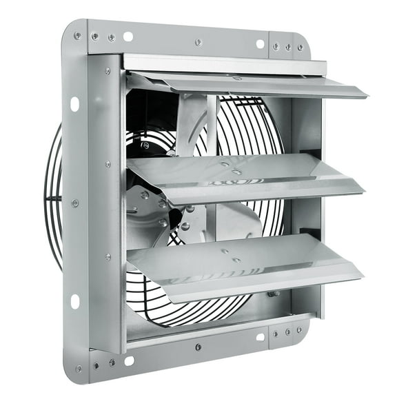 VEVOR 16'' Shutter Exhaust Fan, High-speed 2000 CFM, Aluminum Wall ...