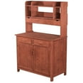 Pemberly Row Wood Potting Bench With Storage in Medium Brown - Walmart.com