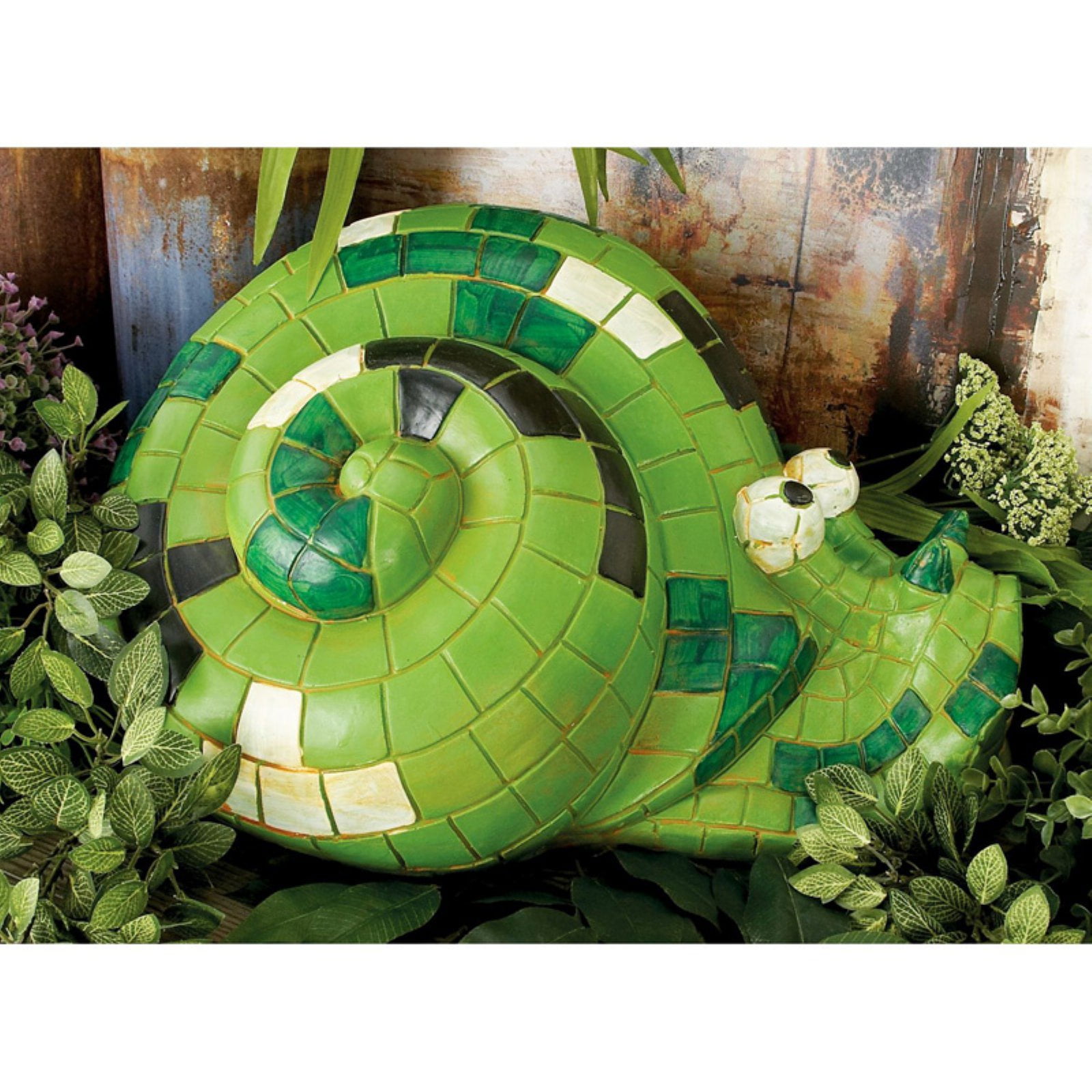 Artistically Styled Green Snail Decor - Walmart.com
