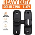 NOGIS Barn Door Lock Hardware - 90/180 Degree Heavy Duty Gate LatchesLatch: Safety Door Bolt ...