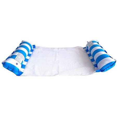 Pool Float Lounger 130x70cm Single Person Stripe Foldable Inflatable ...