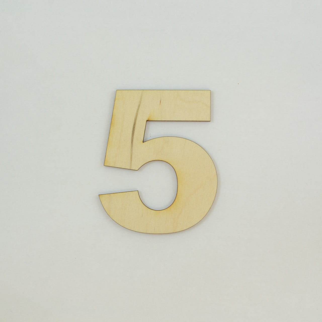 1 Pc, 6 Inch X 1/4 Inch Wood Numbers 5 In The Arial Font Great For ...