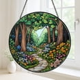 Decorative Forest Path Glass Style Window Art1701 - Walmart.com