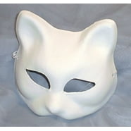 Halloween Textured Cat Mask Silver - Walmart.com