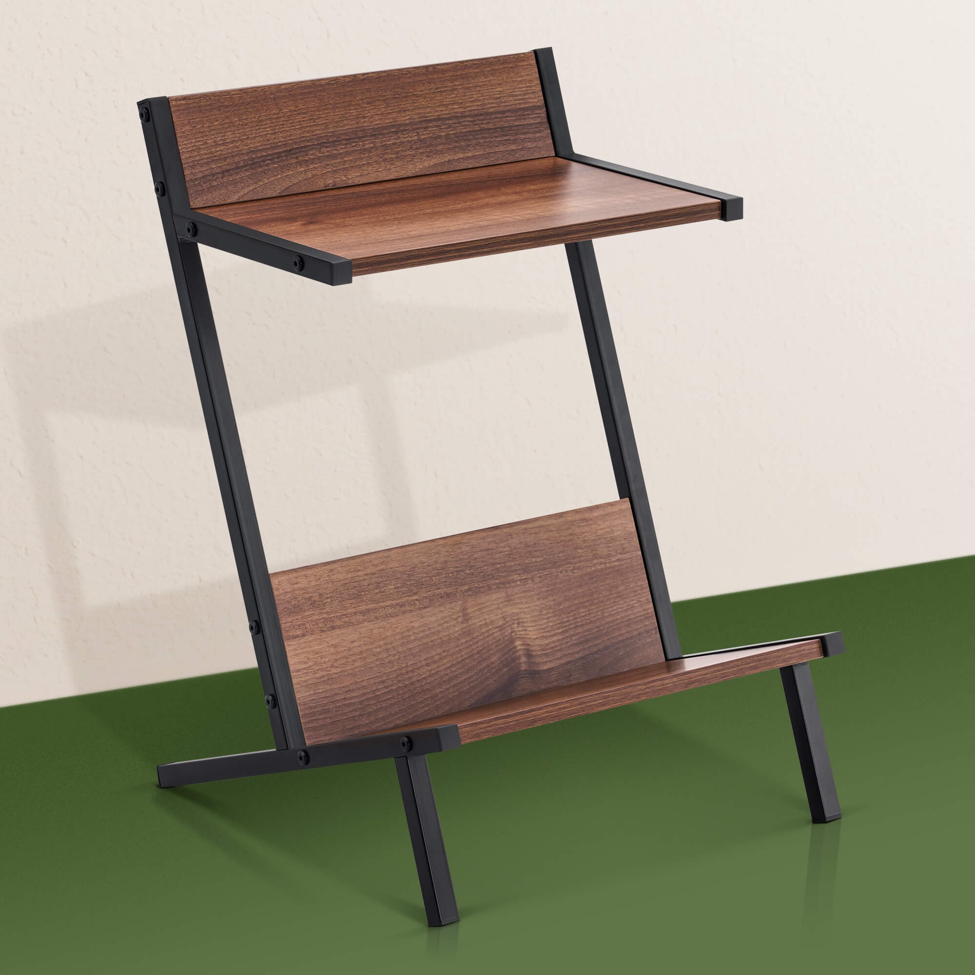 Ivinta Small End Table with Storage Open Shelf, 2-Tier Modern ...