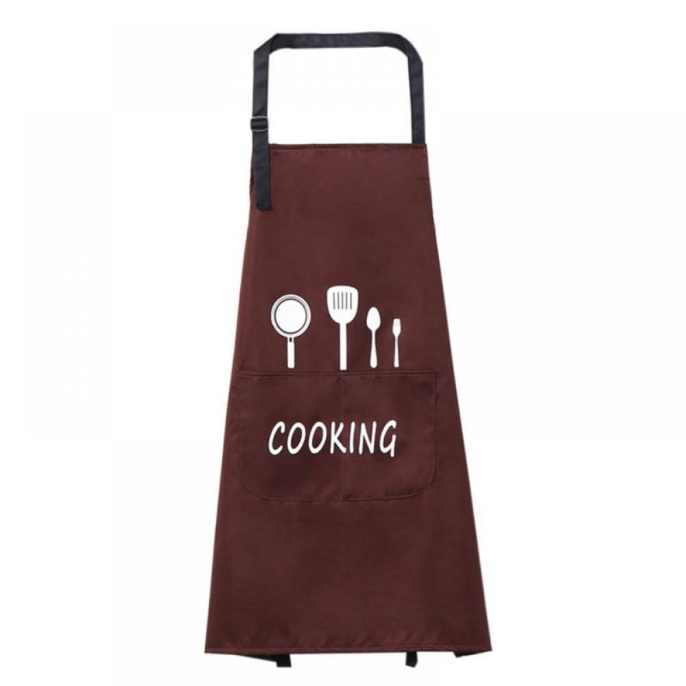 Adjustable Kitchen Cooking Aprons, Waterproof Aprons with 2 Pockets ...