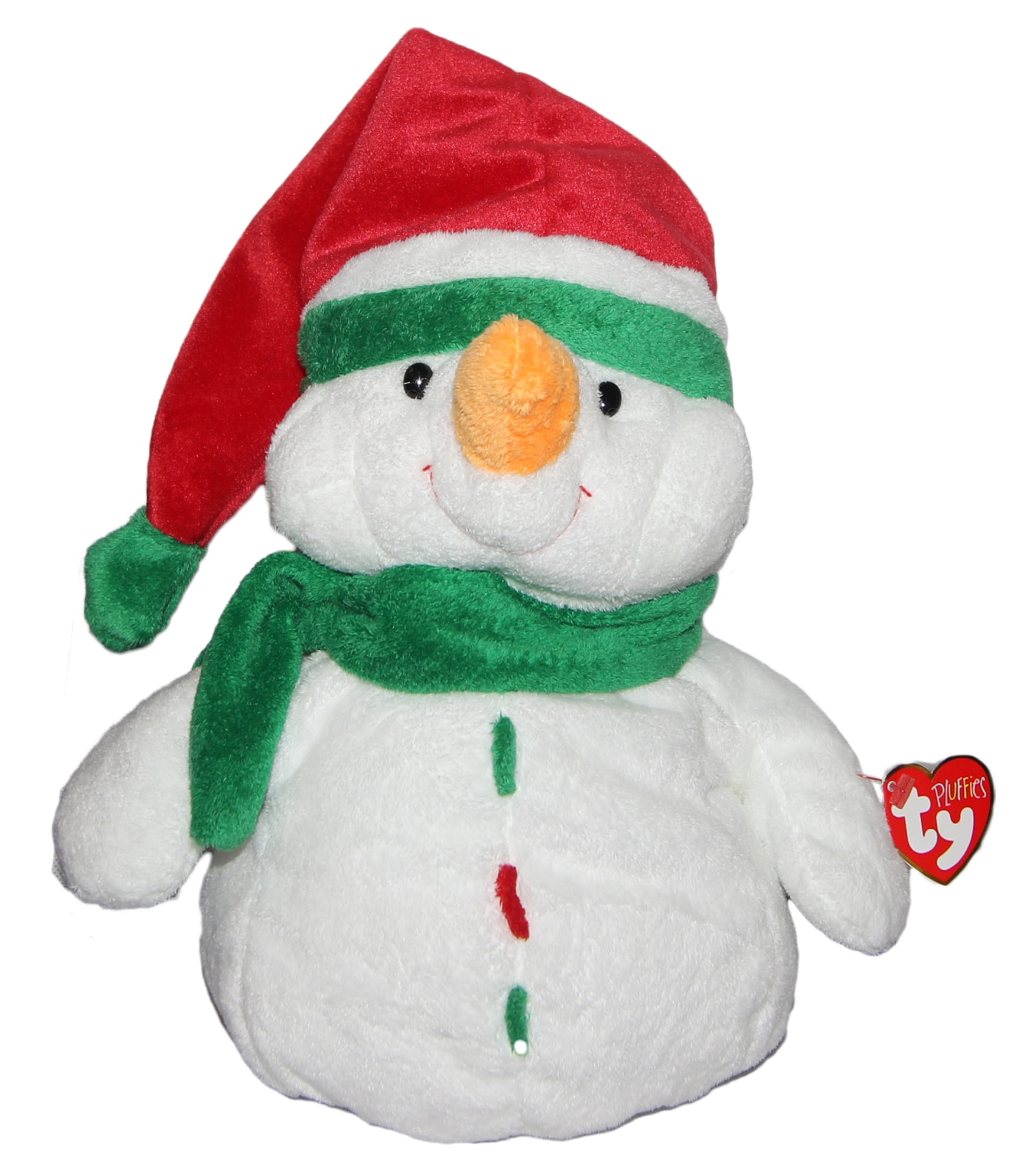Ty Pluffie: Ice Box the Snowman (14") | Stuffed Animal | MWMT - Walmart.com
